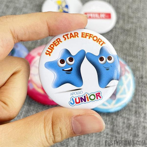 Custom Tinplate Buttons - Personalized Promotional Pins | BestyPromo ...
